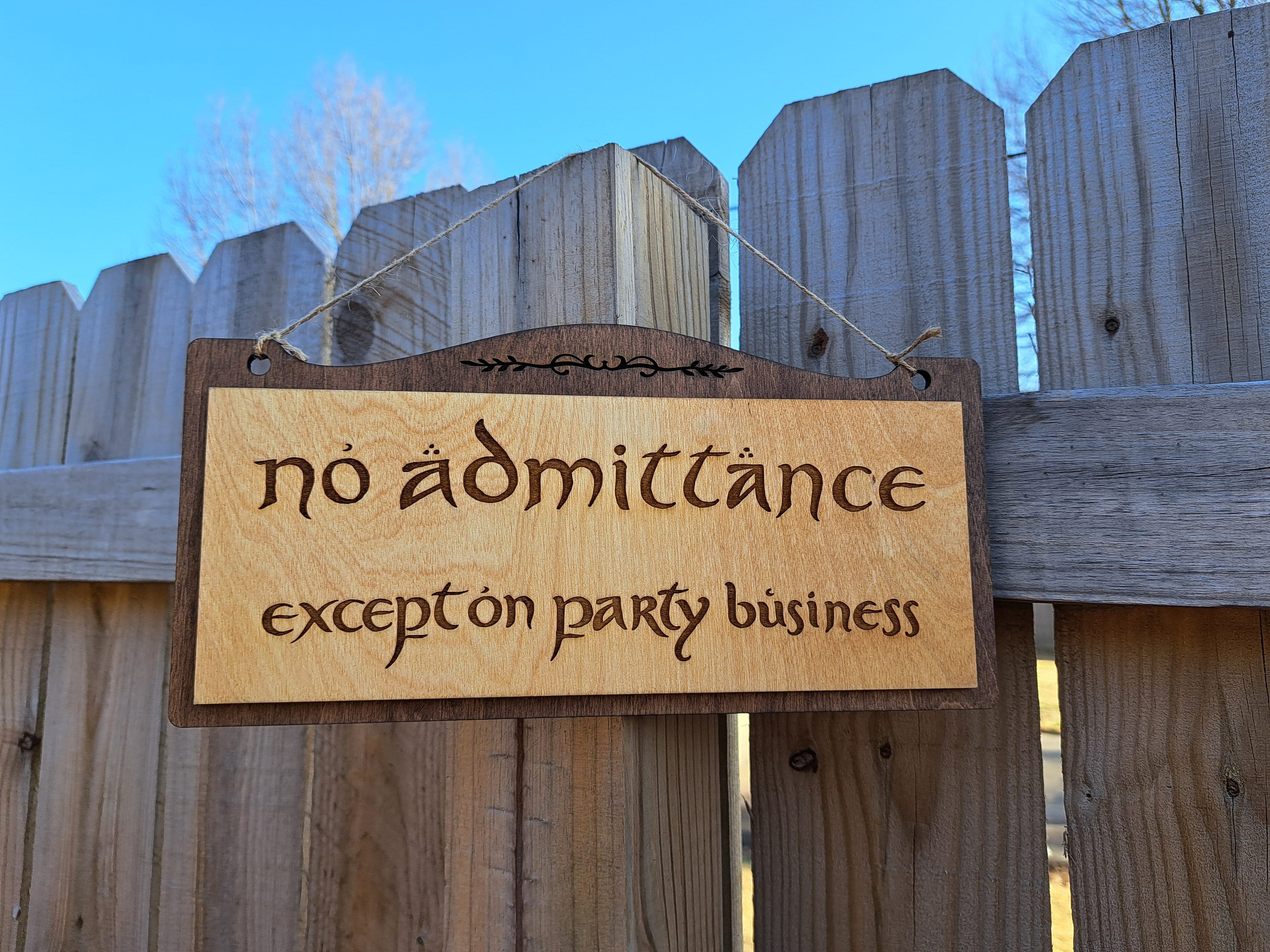 Wooden Hobbit Party Sign - Etsy