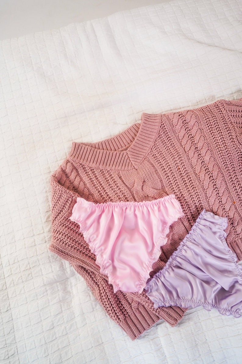 Sexy Silk Panties Curvy Lingerie Frilly Panties Etsy Australia