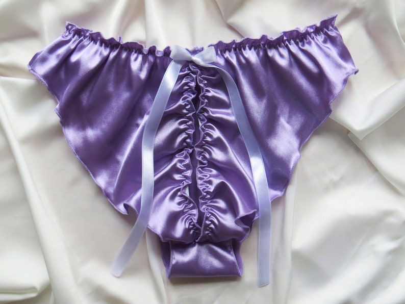 Crotchless Panties For Women Open Crotch Lingerie Red Satin Etsy Uk