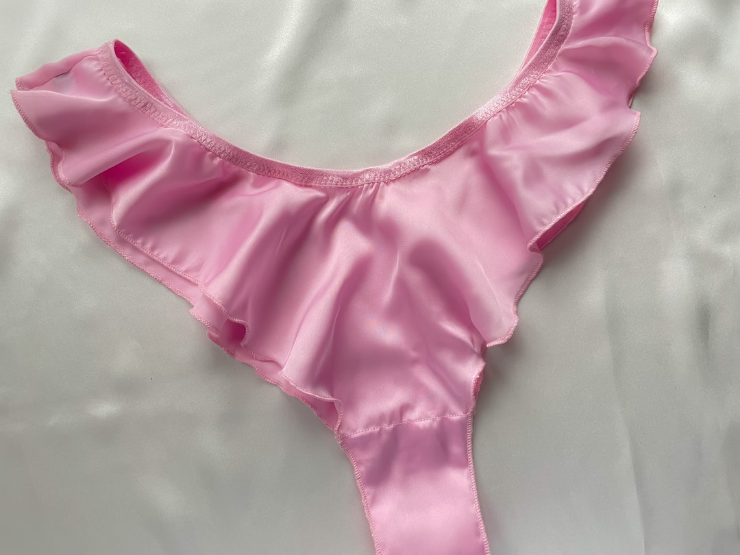 Pink Silk Panties Plus Size Lingerie Valentines Lingerie Etsy