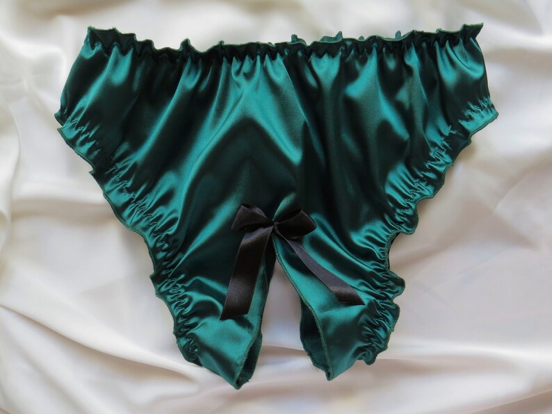 Crotchless Panties Satin Open Crotch Lingerie Sissy Panty Etsy