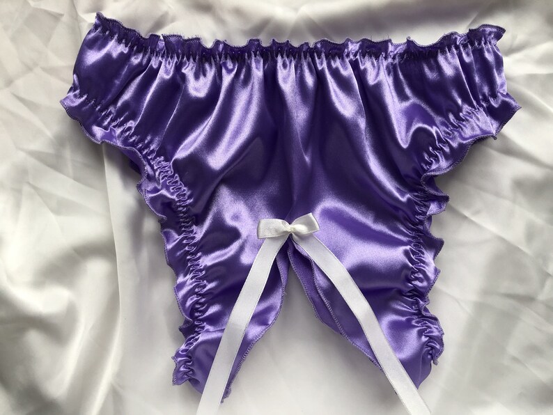 Open Crotch Panties Green Satin Panties Plus Size Lingerie Etsy Uk