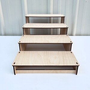 Large Wooden Portable Retail Table Display Stand 4 Shelf - Etsy