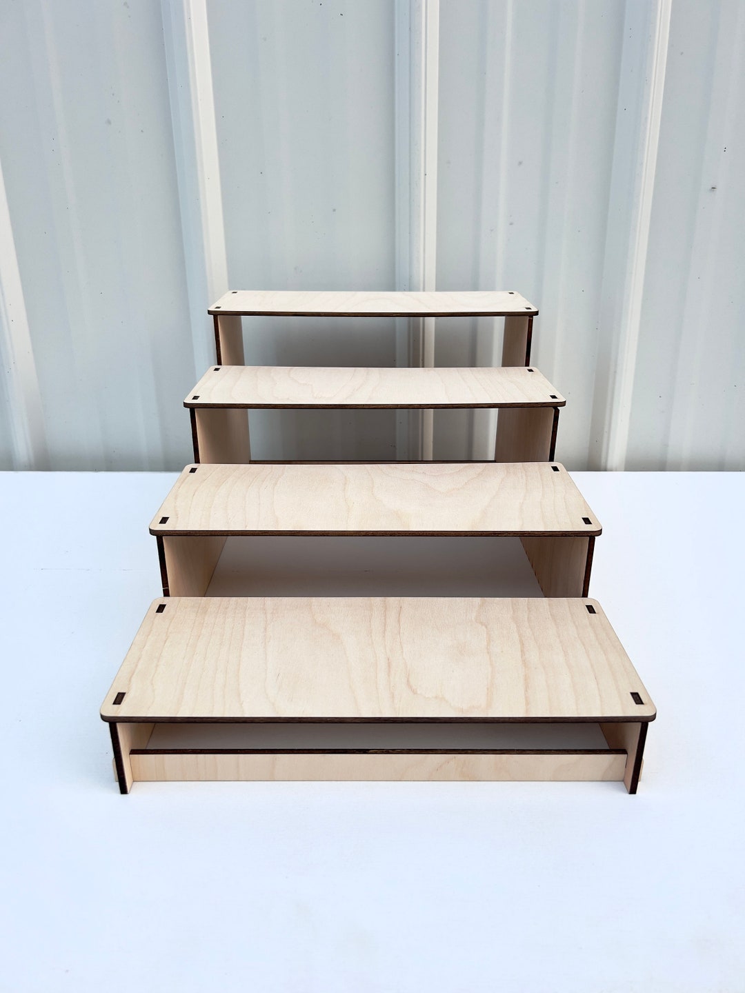 Large Wooden Portable Retail Table Display Stand 4 Shelf - Etsy