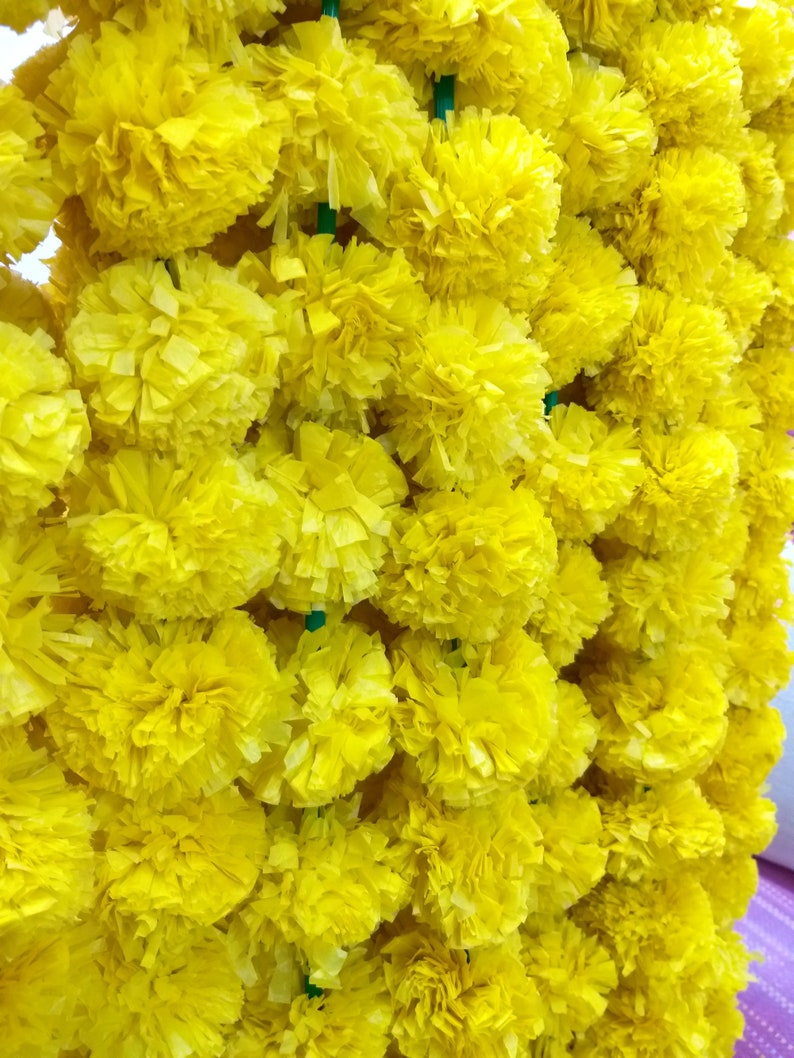 Yellow Marigold Garland Artificielle Marigold Garlands fleurs | Etsy