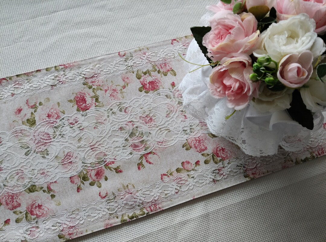 Antique Roses Table Runner Off-white Lace - Etsy