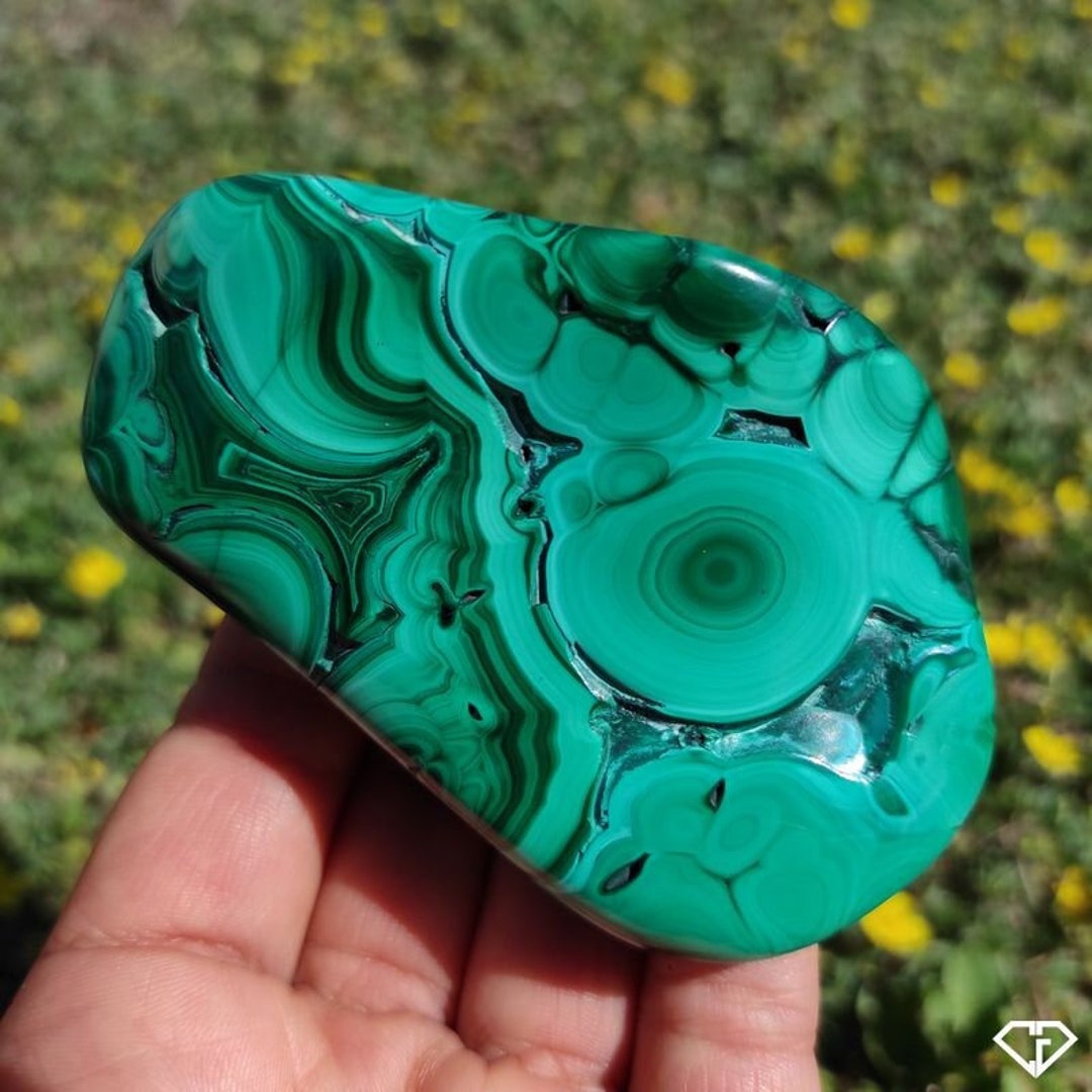 Malachite Natural Polished Stone From Congo collection, Decoration ...