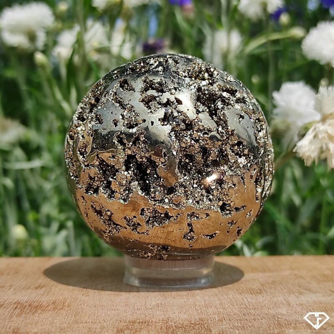 Pyrite Sphere From Peru collection, Decoration, Gift Idea, Lithotherapy ...