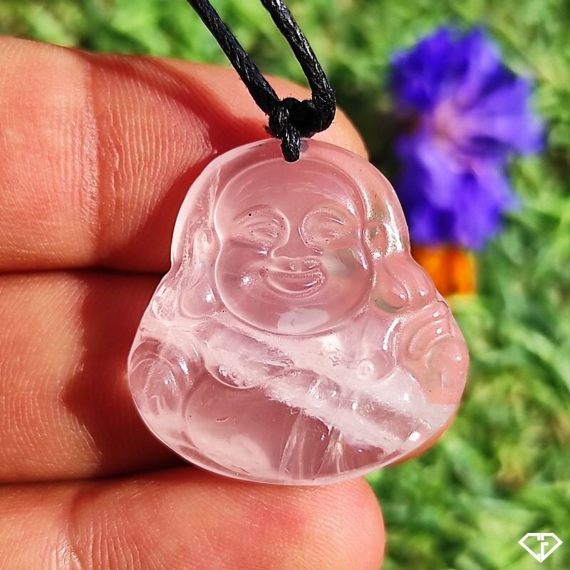 Rose quartz buddha necklace store
