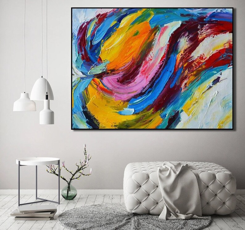 Extra Large Abstract Painting Hand Painted Canvas Wall Art - Etsy