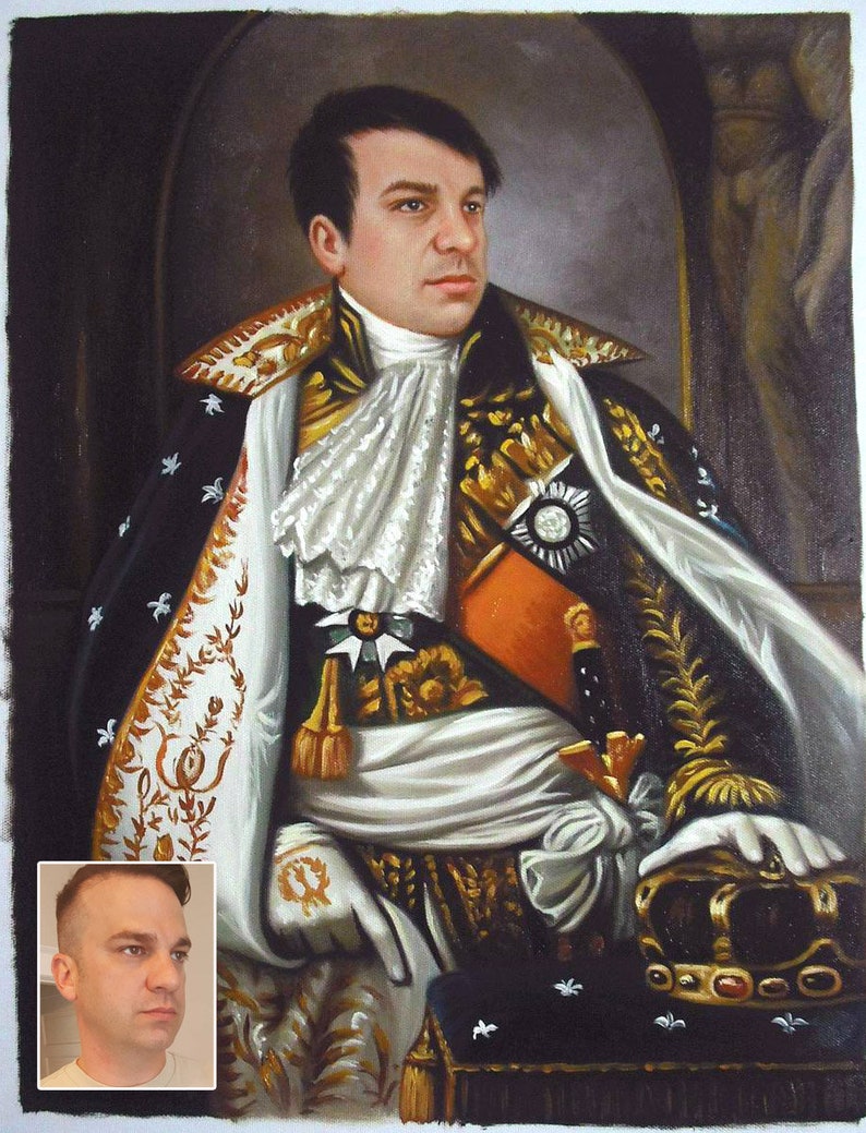 Custom Oil Portrait, Handmade Historical Portrait, Royal Portrait ...