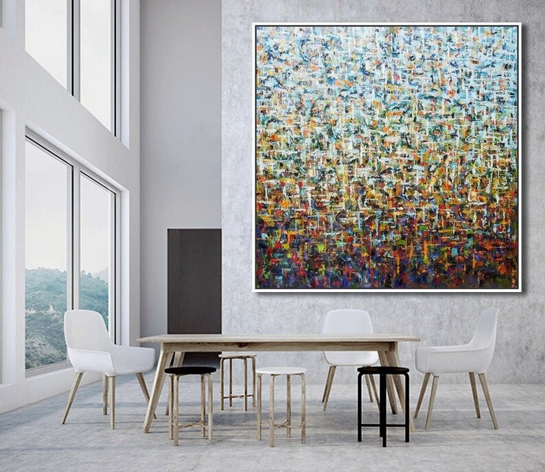 Extra Large Painting Texture Painting Art Room Original Contemporary ...