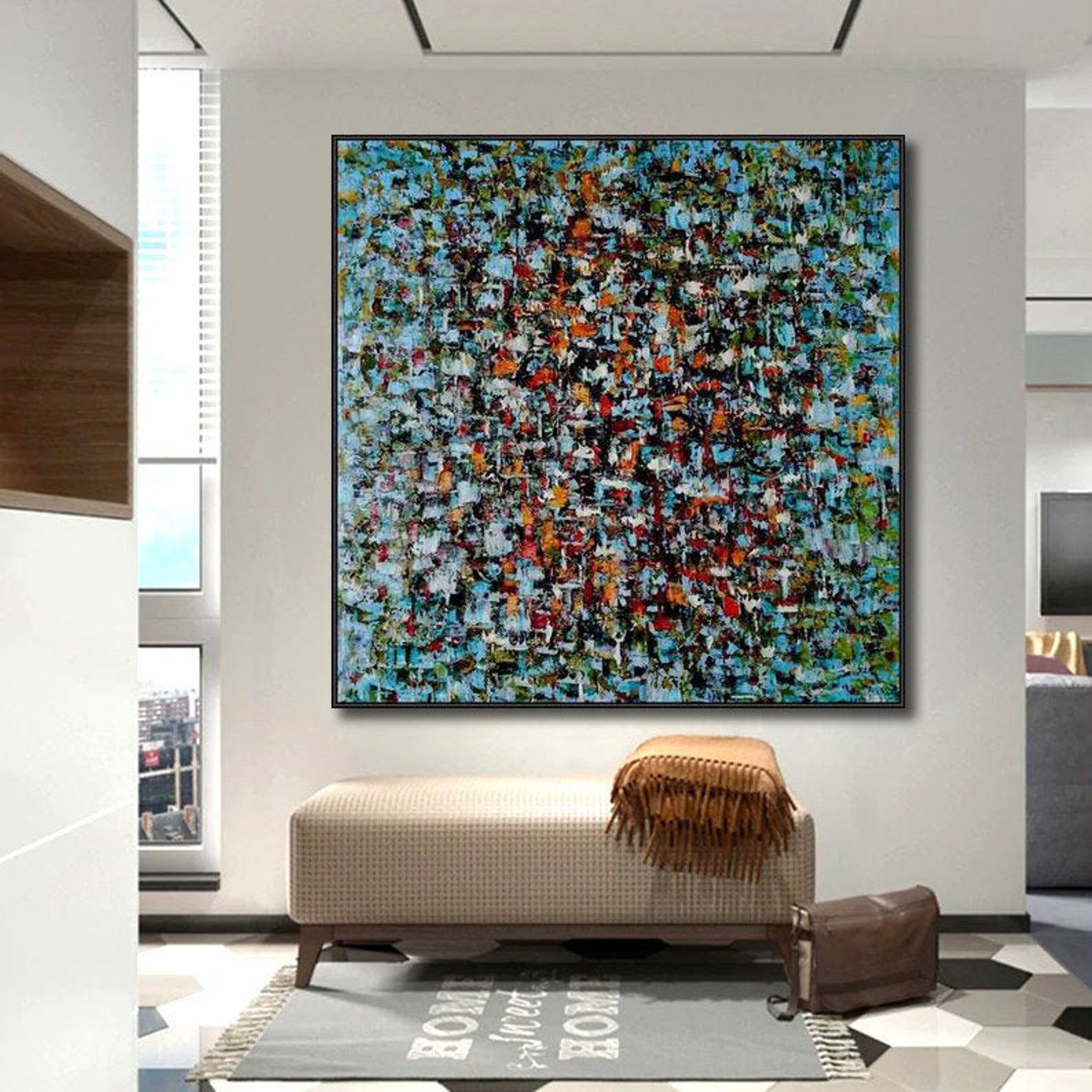 Extra Large Hand Painted Painting Original Abstract Art Contemporary ...