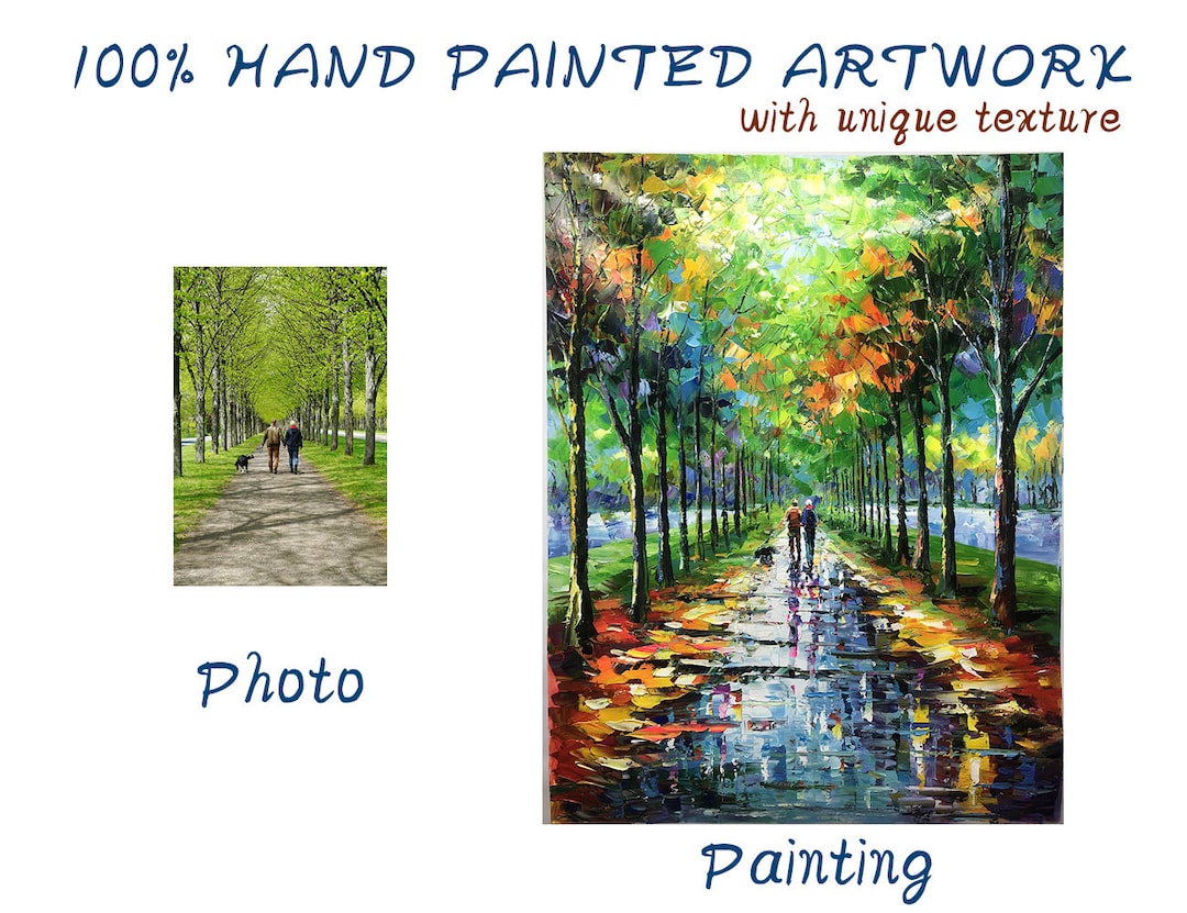 Custom Oil Painting From Photo, Hand Painted Original Landscape ...