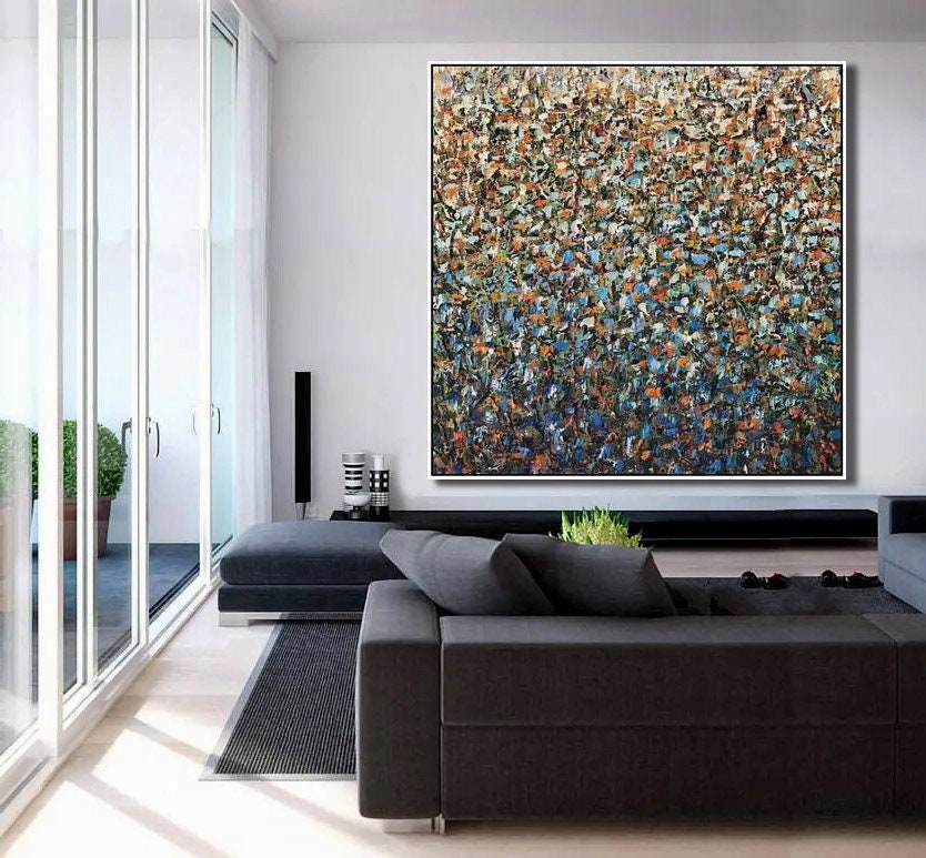 Extra Large Painting Texture Painting Art Room Original Contemporary ...