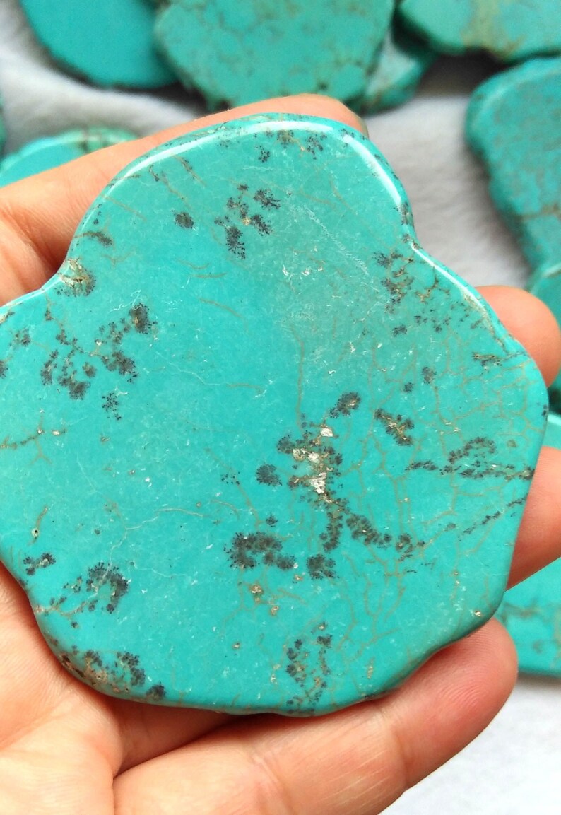 Wholesale 5pcs Hot pink Red Turquoise Slab turquoise stone | Etsy