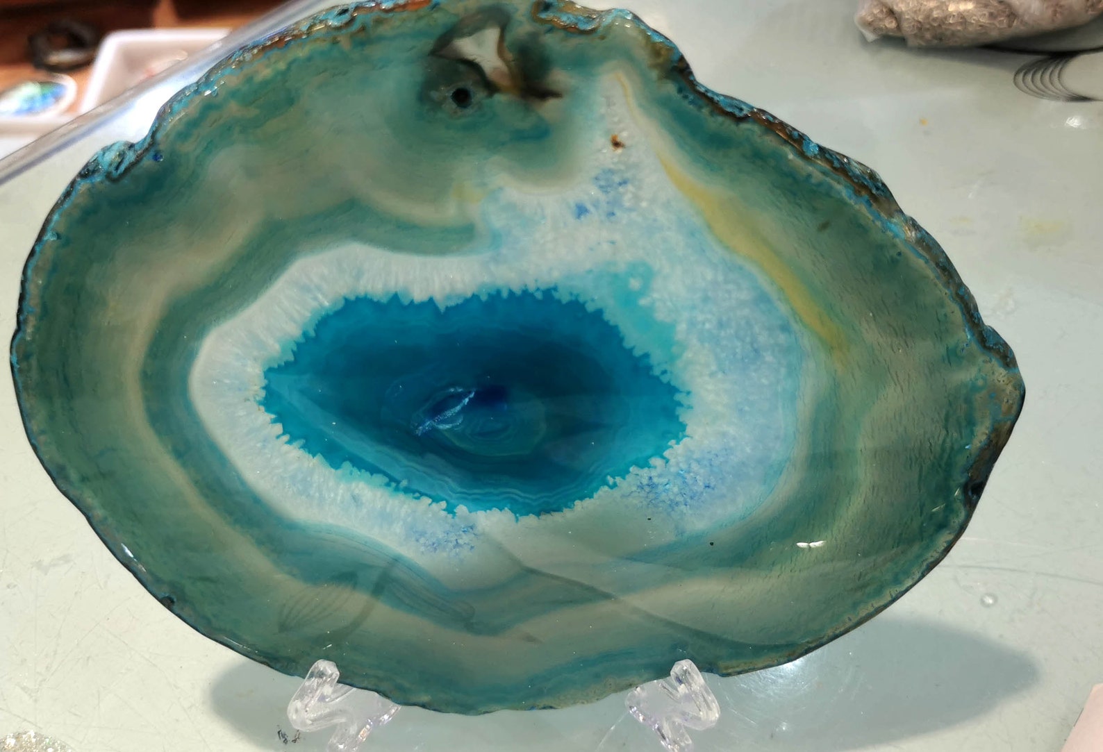 80-250mm10 Rare Brazilian agate slab round cabochon | Etsy