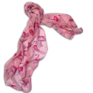 Large Flamingo Scarf, Women's Scarf, Spring, Summer, Autumn Scarf ...