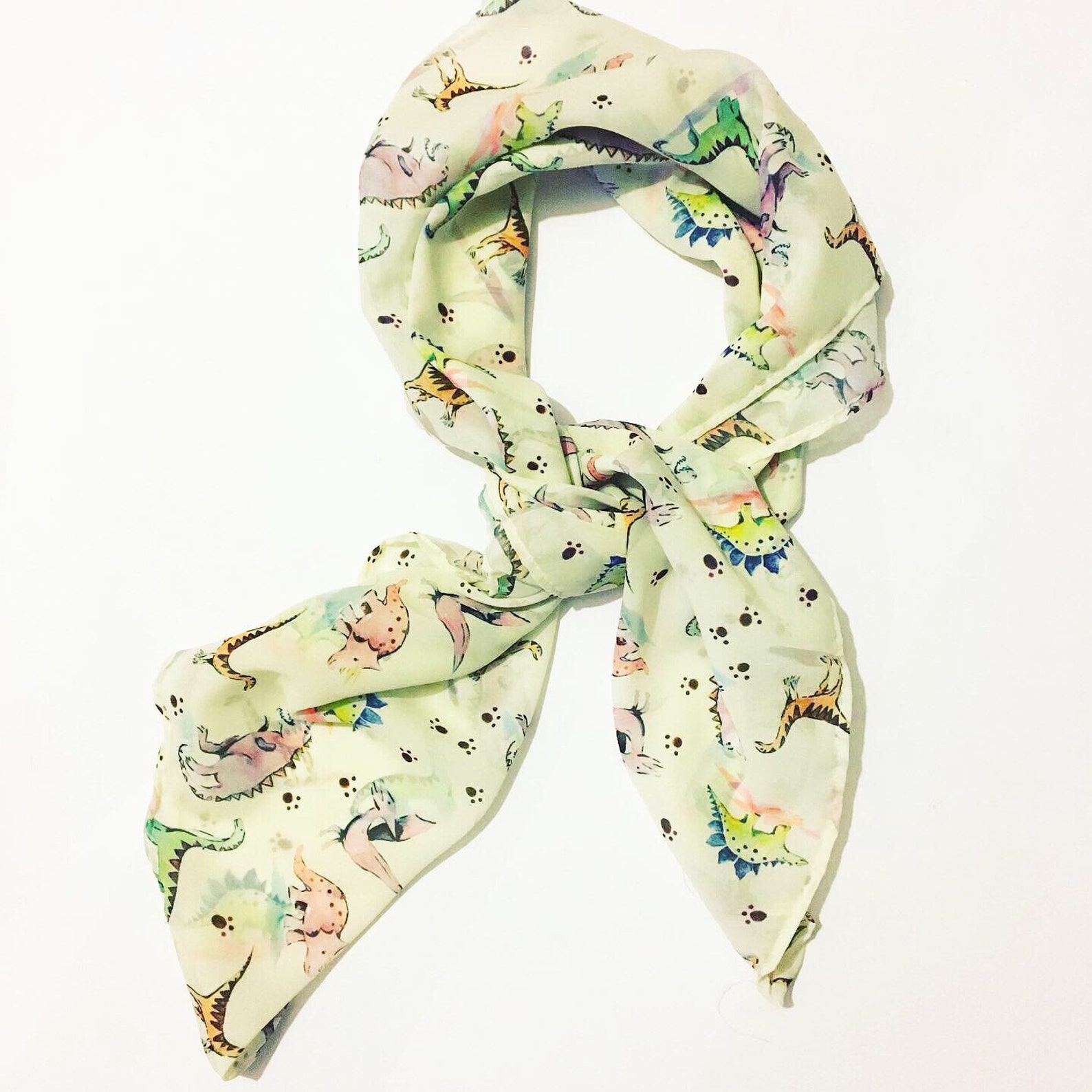 Womens Square Dinosaur Scarf Chiffon Scarf Neck Scarf Hair - Etsy UK