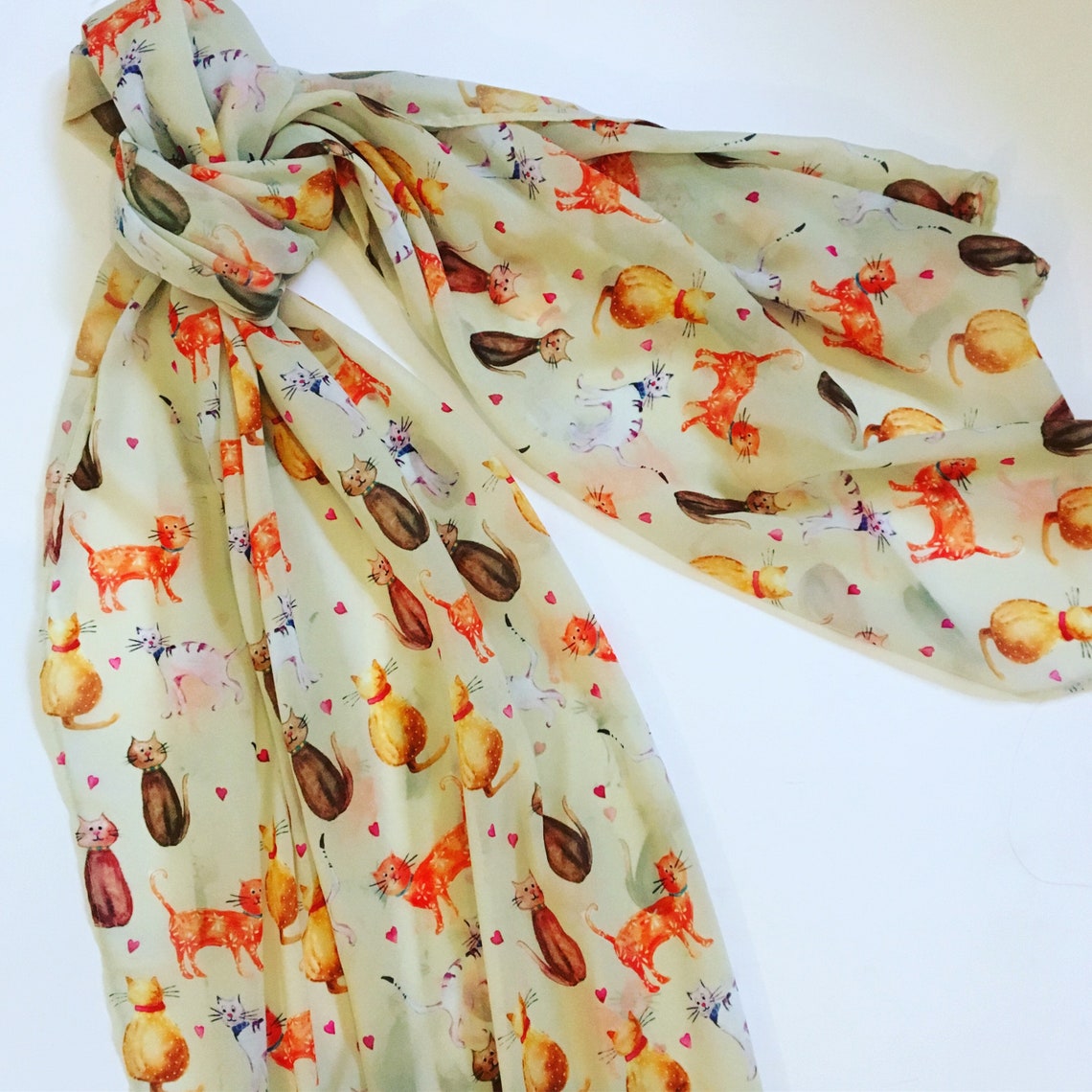 Womens Large Chiffon Scarf Autumn Accessories Gift for Her - Etsy UK