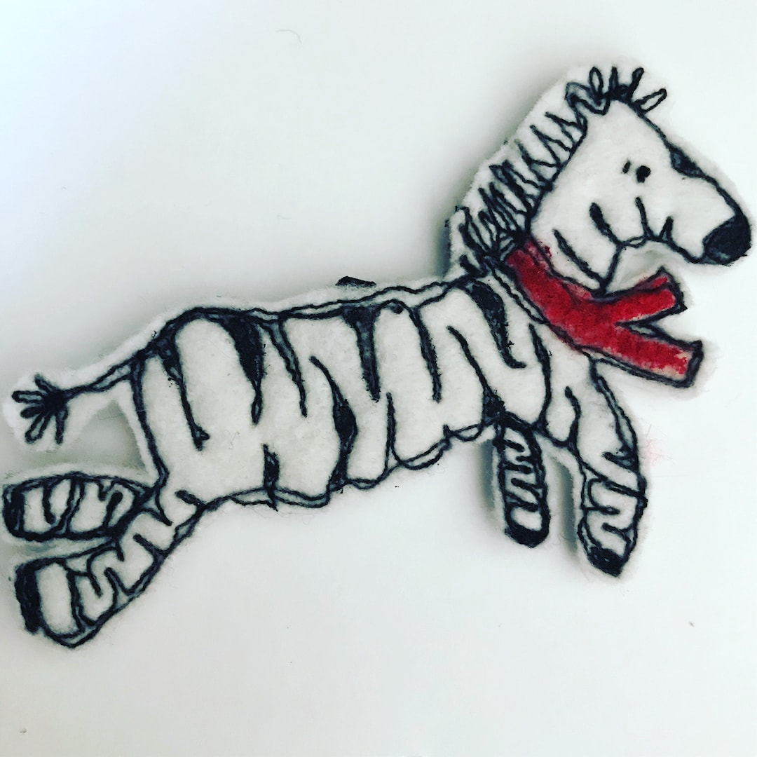 Zebra Brooch Jungle Animal Brooch Fabric Brooch Animal - Etsy