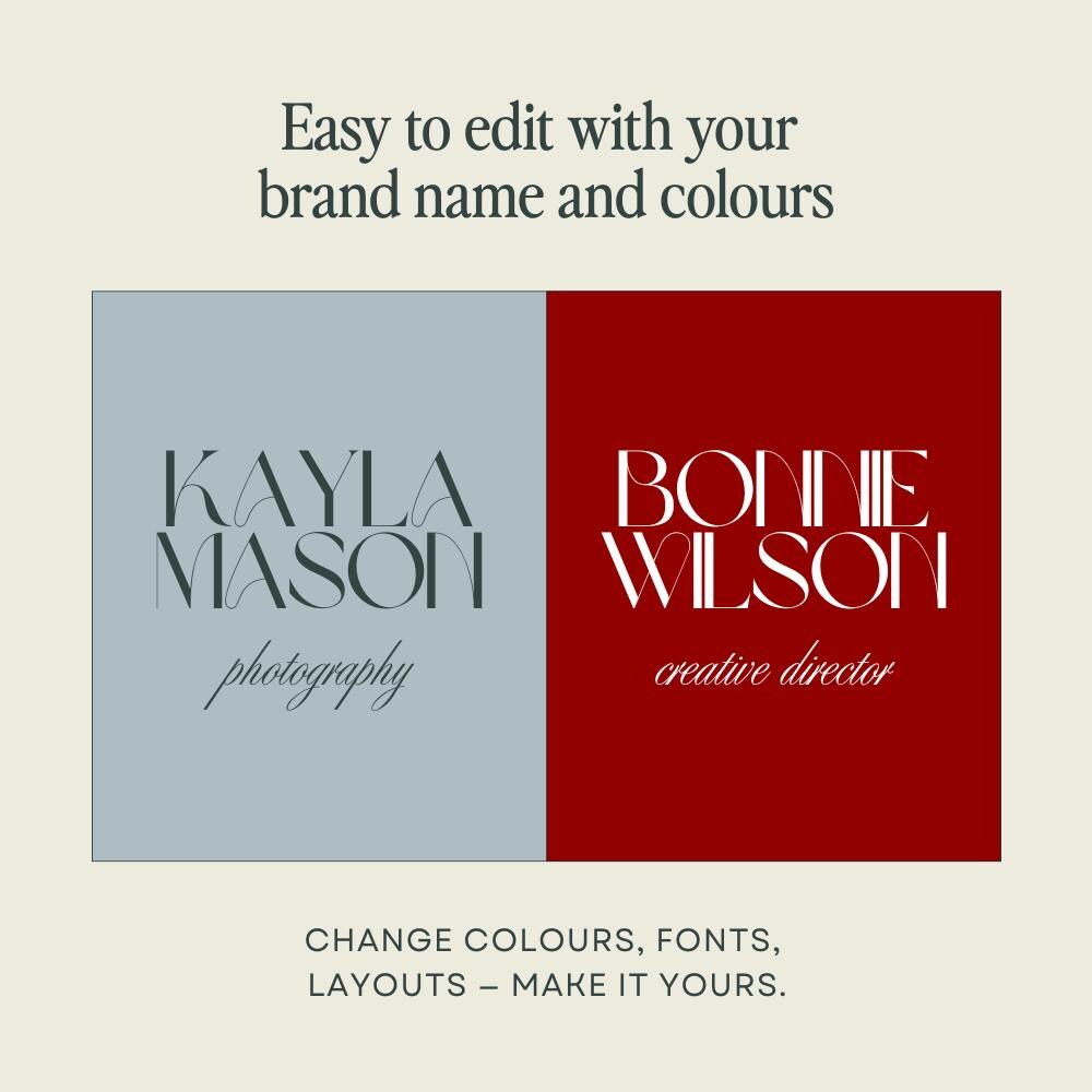 Elegant, Luxury, Modern Logo Suite Branding Kit: Logo, Color Palette ...