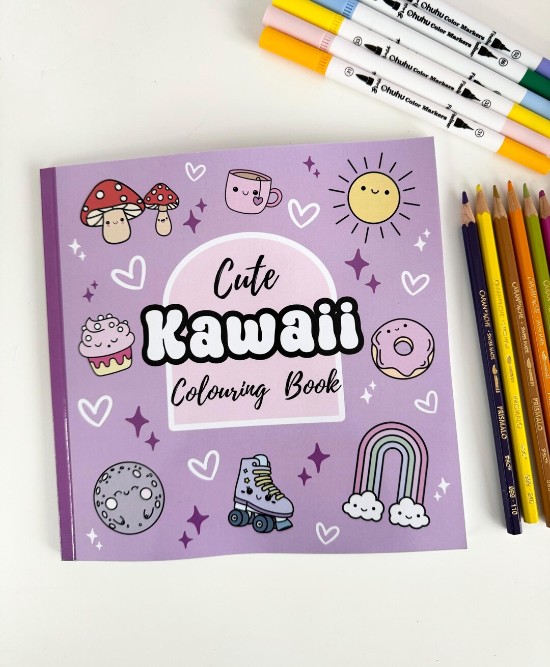 Cute Kawaii Colouring Book. 40 Super Cute Characters. Colouring Book ...