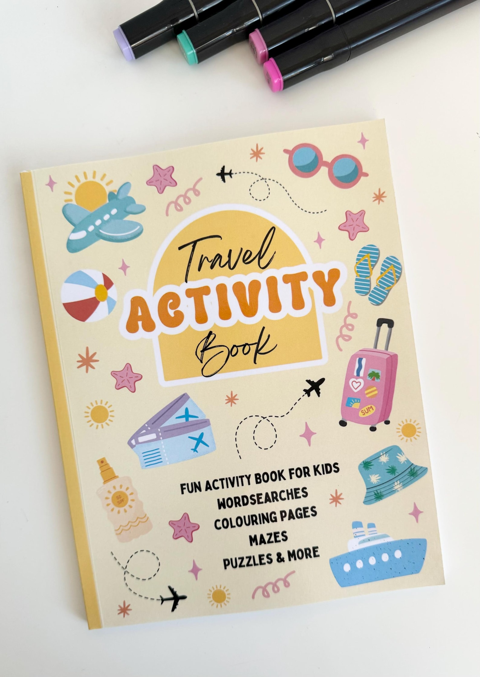 Travel Activity Book for Children: Colouring, Mazes, Puzzles - Etsy UK