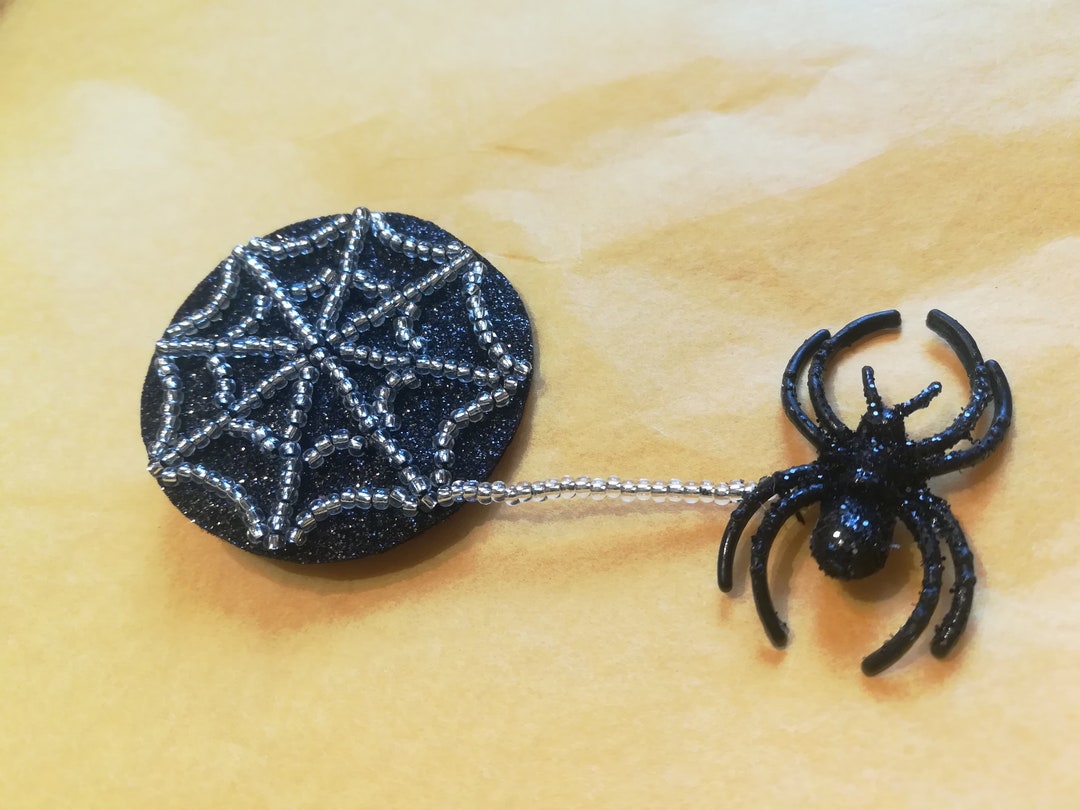 Spider Web Brooch - Etsy