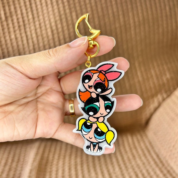Powerpuff Girls Keychain - Etsy