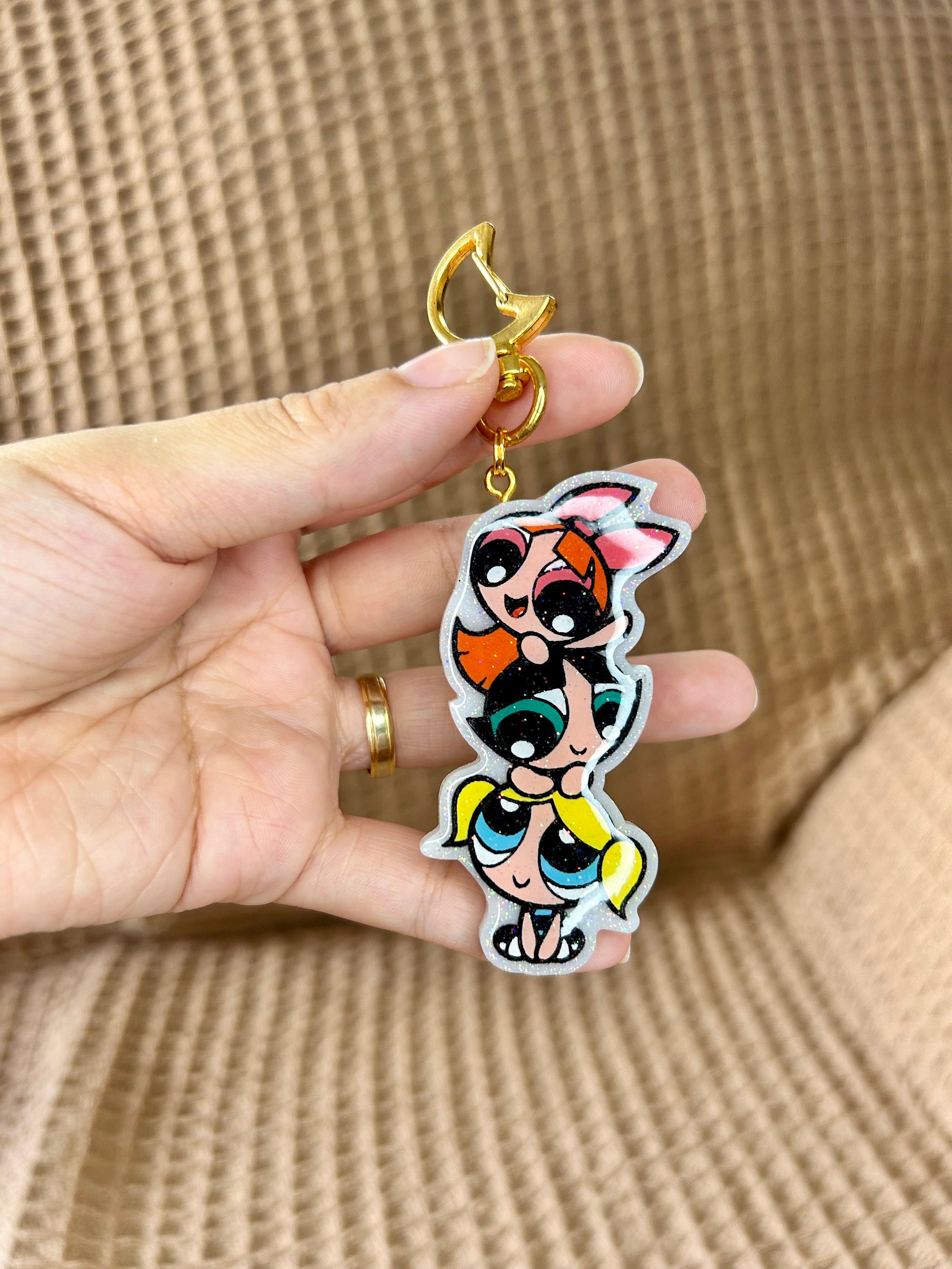 Resin Super Powerpuff Girls Keychain Powerpuff Girls Keychain Resin - Etsy