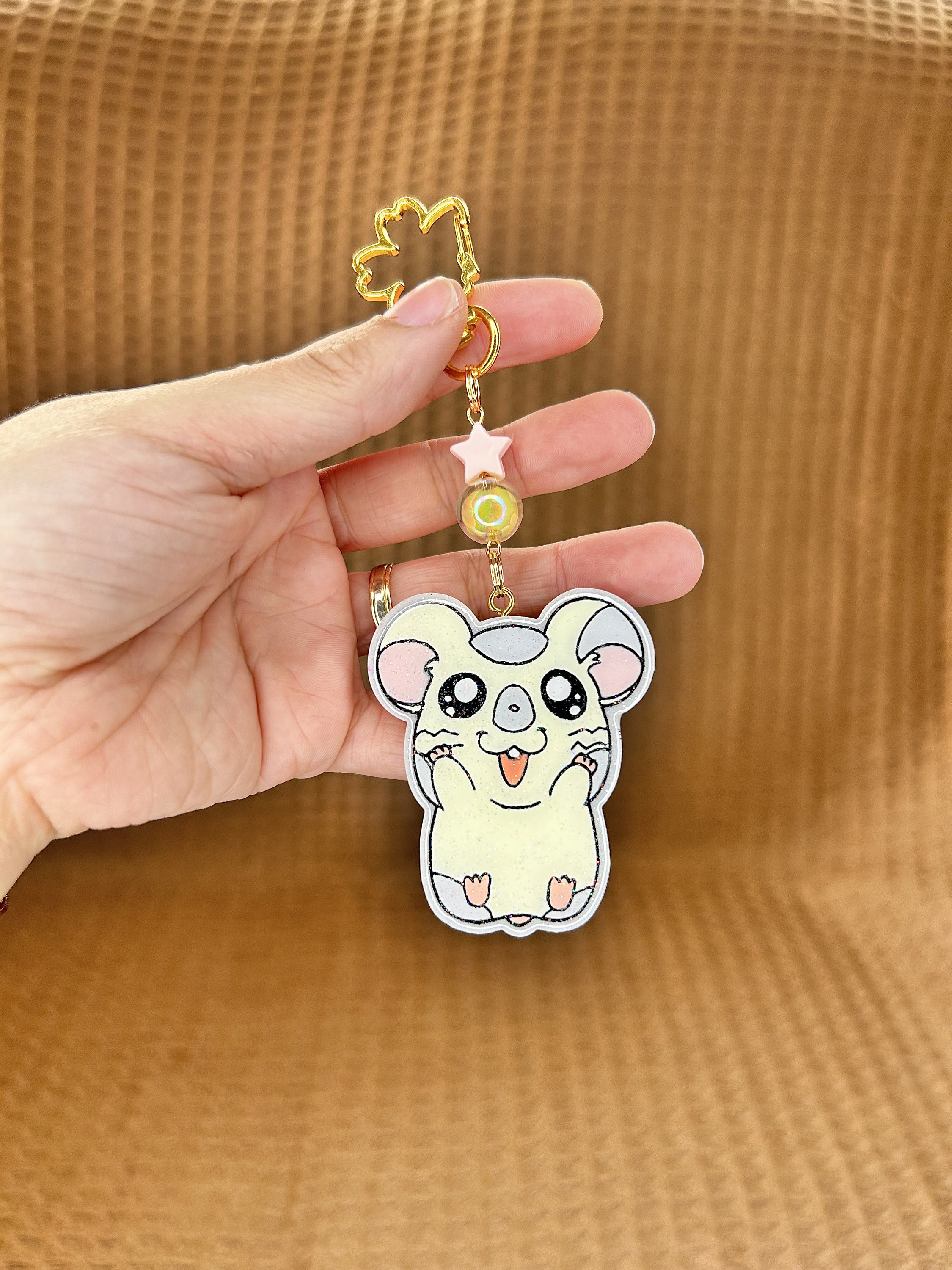 Resin Keychain Hamtaro Boss and Little Spots Oxnard and Boss Keychain ...