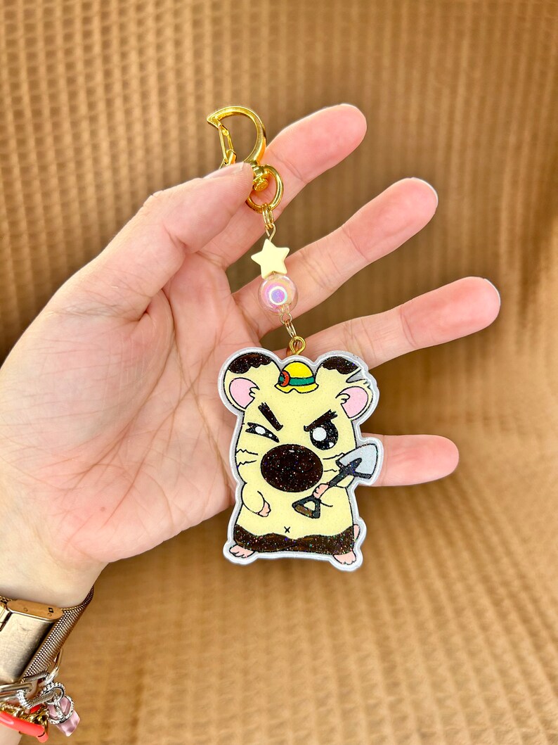 Resin Keychain Hamtaro Boss and Little Spots Oxnard and Boss Keychain ...