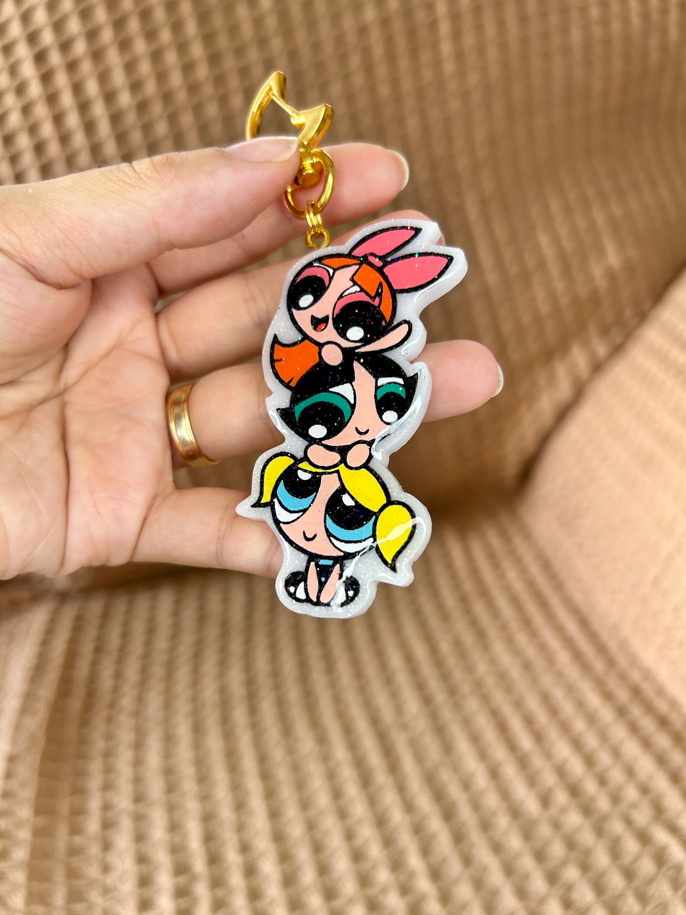 Resin Super Powerpuff Girls Keychain Powerpuff Girls Keychain Resin - Etsy