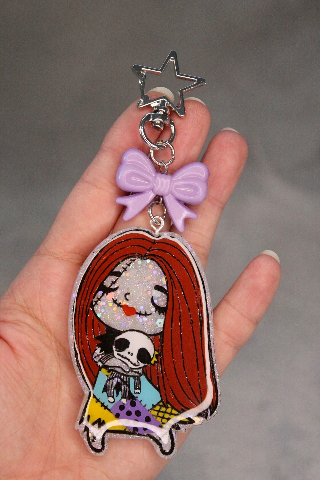 The Nightmare Before Christmas Sally and Jack Keychain - Etsy