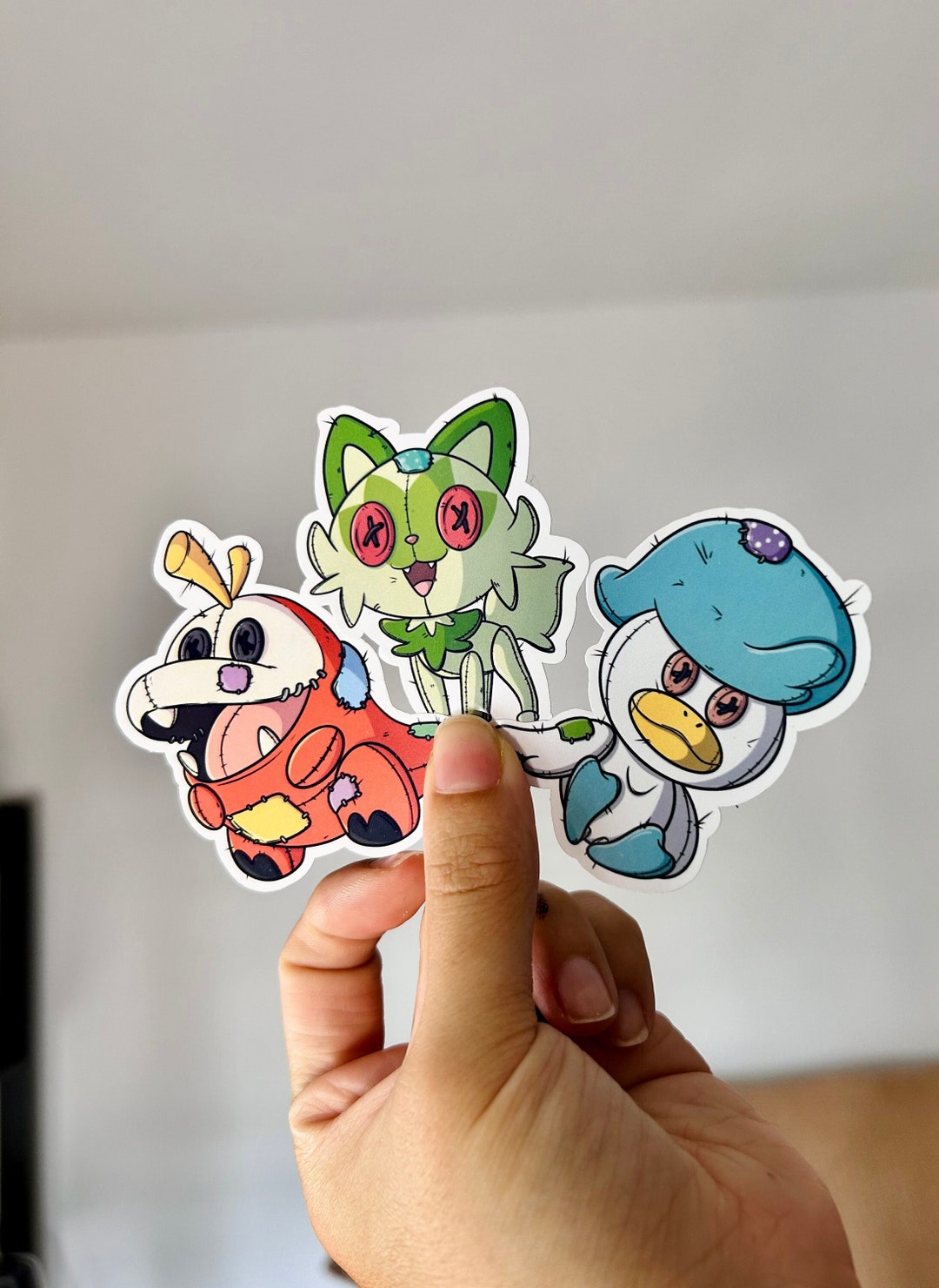 Pack Vinyl Stickers Pokemon - Pack Pokemon Vinyl Stickers Sprigatito Fuecoco Quaxly - Decals for ...