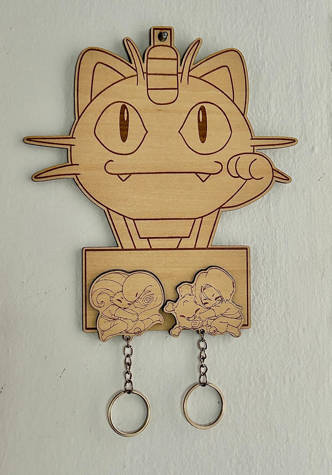 Pokemon Wooden Wall Key Holder - Wooden House Key Hanger - Wooden ...