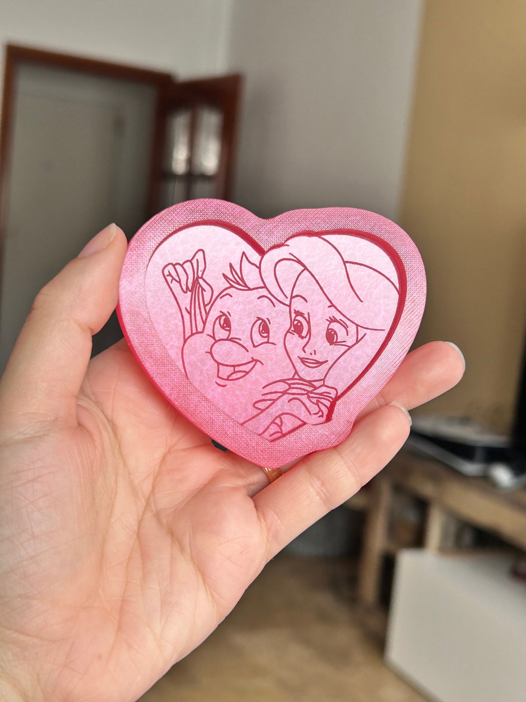 Silicone Resin Heart Mold Ariel Flounder - Etsy