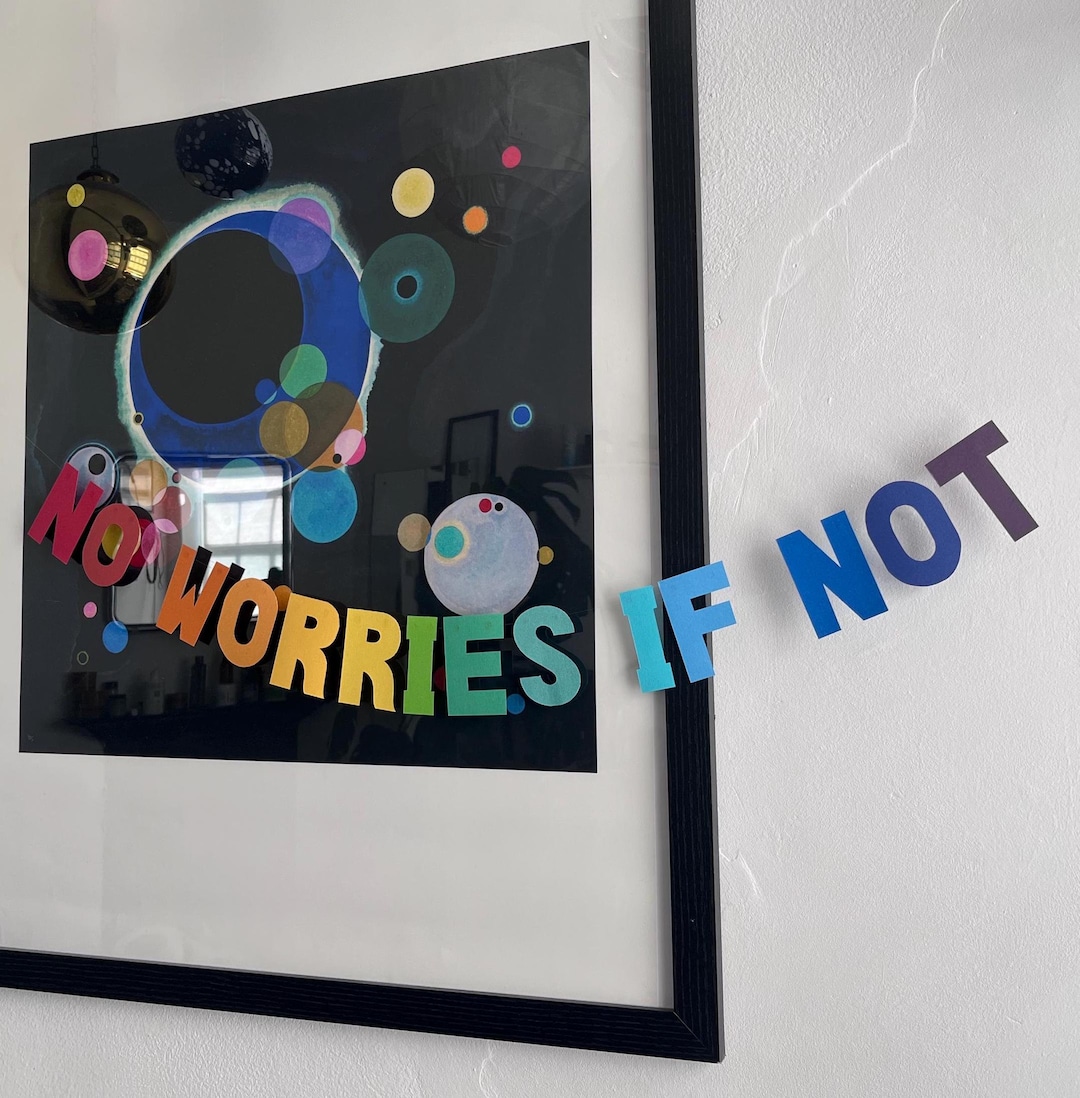 No Worries If Not! Motivational Wall Art Banner - Etsy
