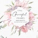 Boho Rose Frames Clipart, Dusty Pink Watercolor Floral Borders Png ...