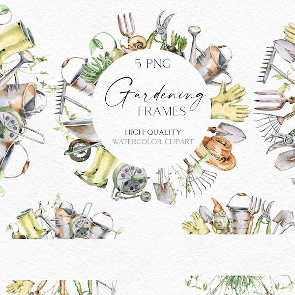 Gardening Clipart - Etsy