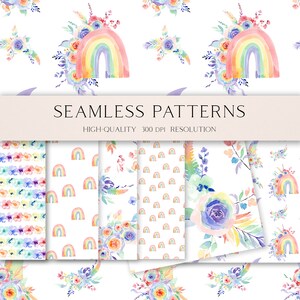 Seamless Neutral Digital Paper Pack Neutral Flowers and - Etsy Canada