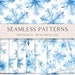 Watercolor Snowflakes Digital Paper, Seamless Pattern for Fabric With ...