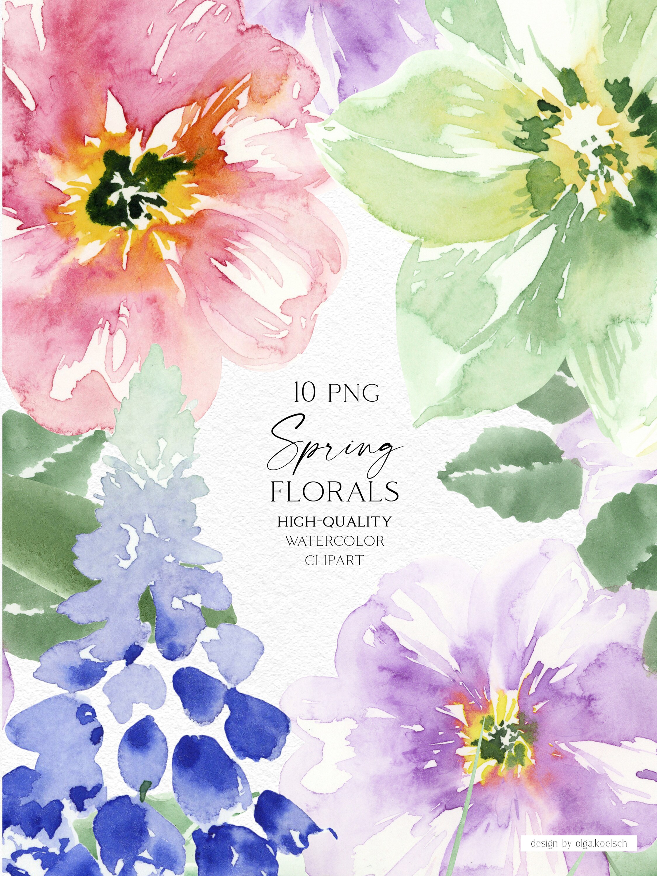 Watercolor Spring Flower Clipart March Birth Flower Daffodil - Etsy