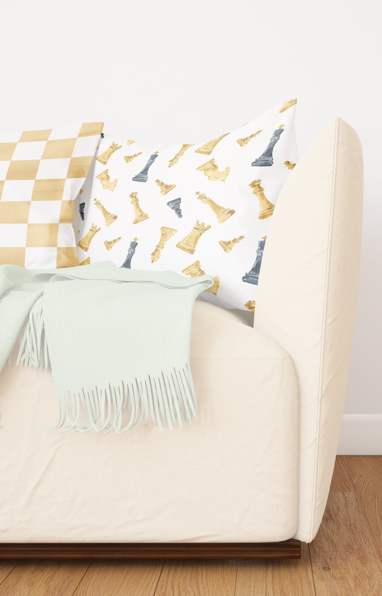 Checkered digital paper Chess figures seamless pattern for | Etsy