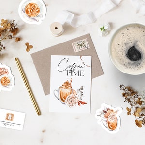 Watercolor Coffee Clipart, Fall Coffee Mug Png, Coffee Clip Art With ...
