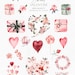 Pink Heart Png Watercolor Valentine Clipart Pink Floral - Etsy