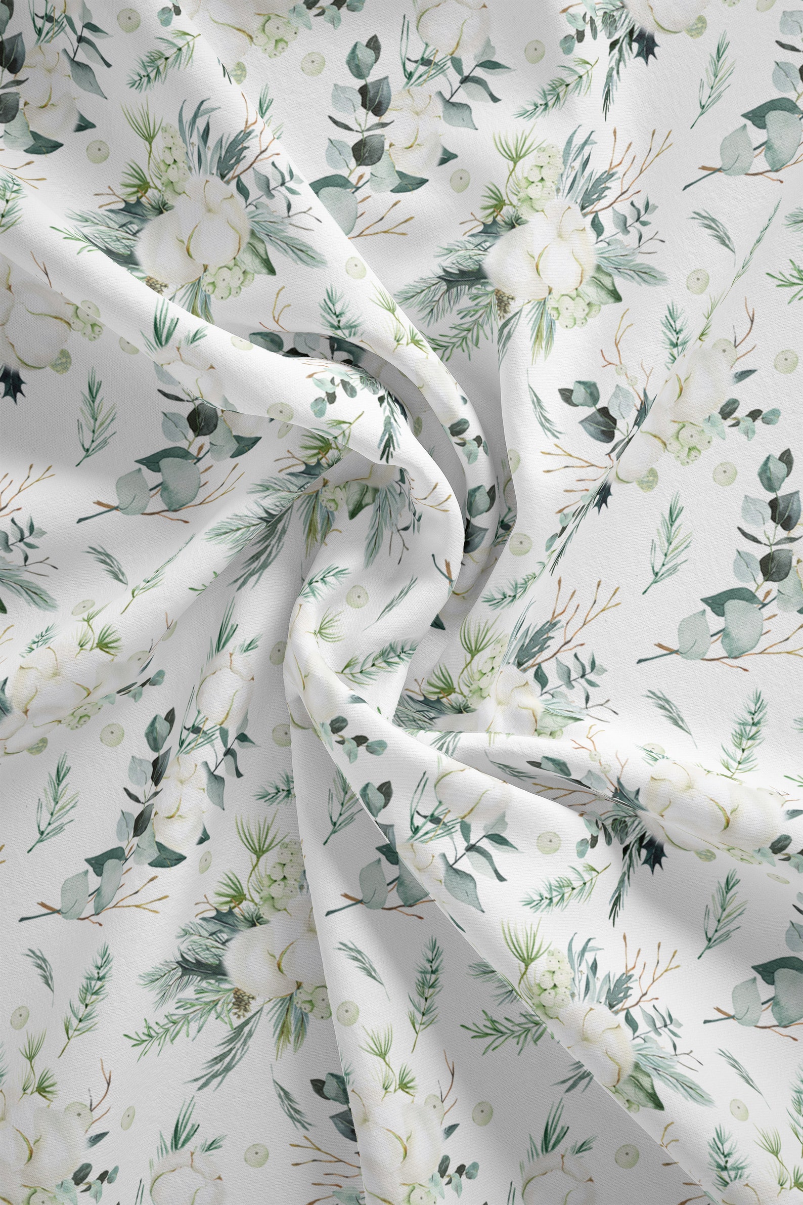 Watercolor Cotton Seamless Pattern Fabric Cotton Floral - Etsy