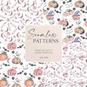 Halloween Pattern Fabric, Pink Pumpkin Seamless Paper Halloween, Spooky ...