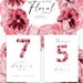 FREEBIE Clipart, Watercolor Floral Numbers Clipart, Birthday Pink ...
